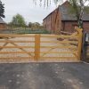 Arch Top 5 Bar Double Field Gates - Redwood And Siberian Larch Wooden ...