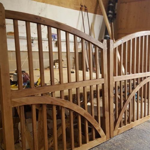 NEW - All spindle double bow - Redwood And Siberian Larch Wooden Gates ...