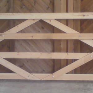 Flat Top 4 Bar Wooden Field Gate - Redwood And Siberian Larch Wooden ...