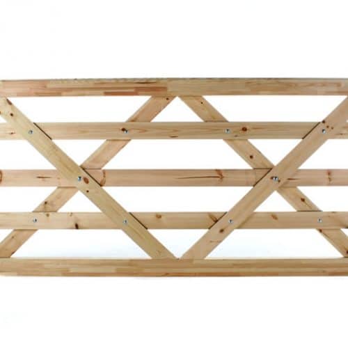 Flat Top 5 Bar Wooden Field Gate - Redwood And Siberian Larch Wooden ...