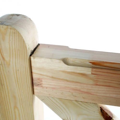 Arch Top 5 Bar Double Field Gates - Redwood And Siberian Larch Wooden ...